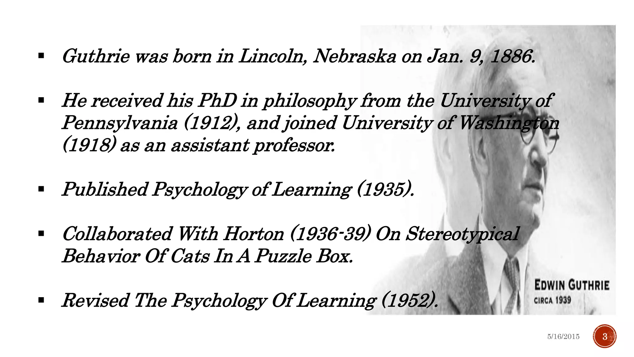GUTHRIE’S CONTIGUOUS CONDITIONING | PPTX
