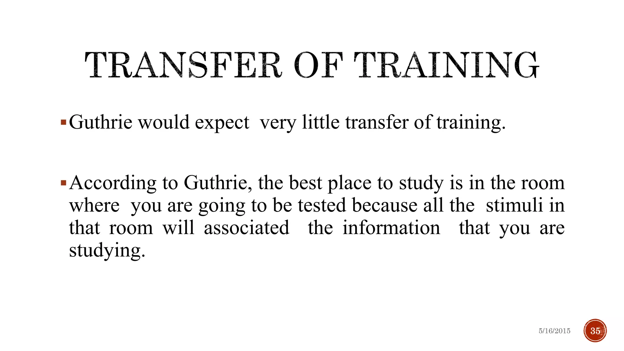 GUTHRIE’S CONTIGUOUS CONDITIONING | PPTX
