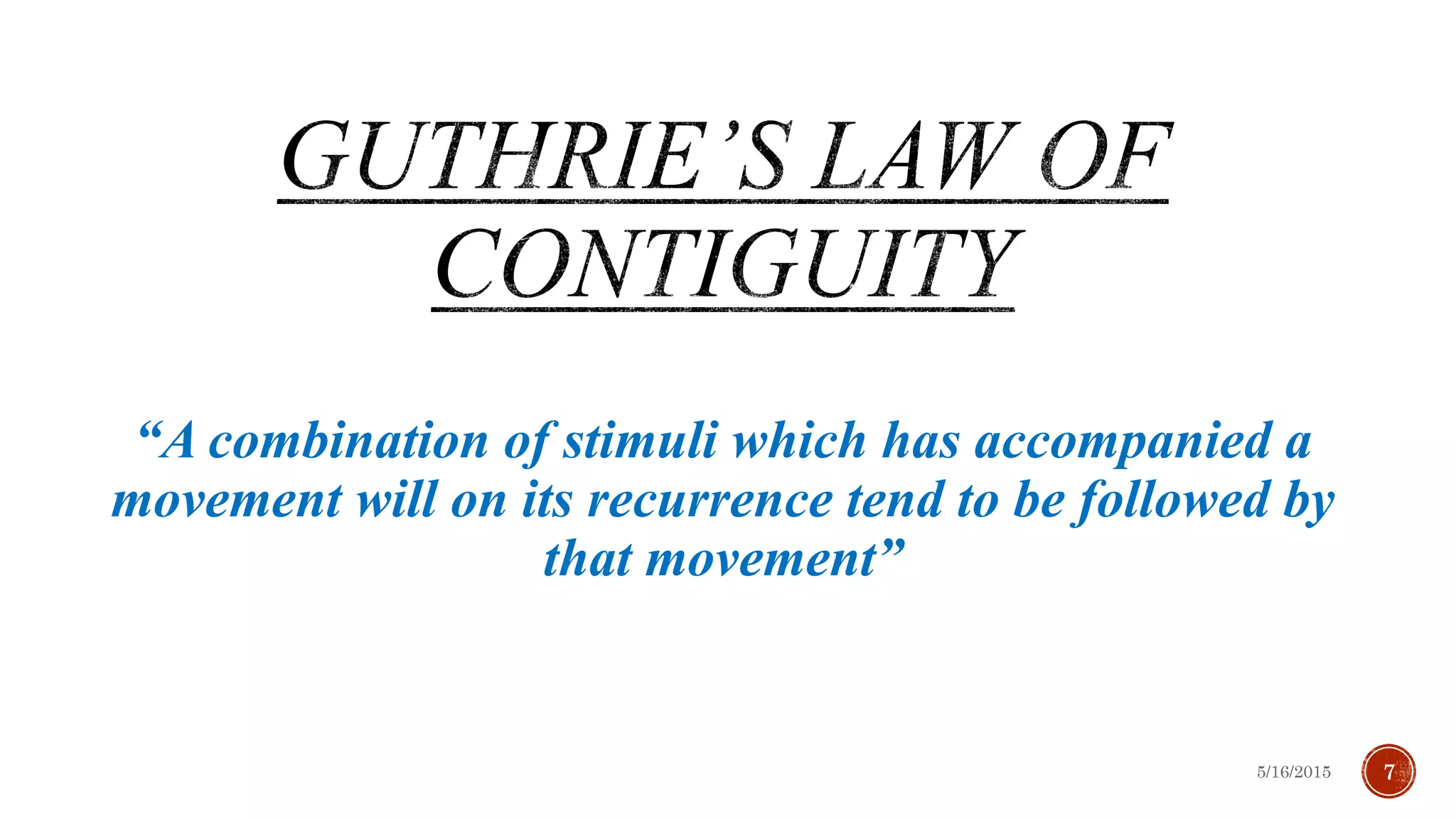 GUTHRIE’S CONTIGUOUS CONDITIONING | PPTX