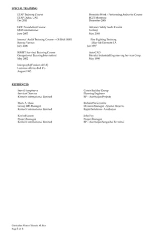 Curriculum Vitae of R M Rico | PDF