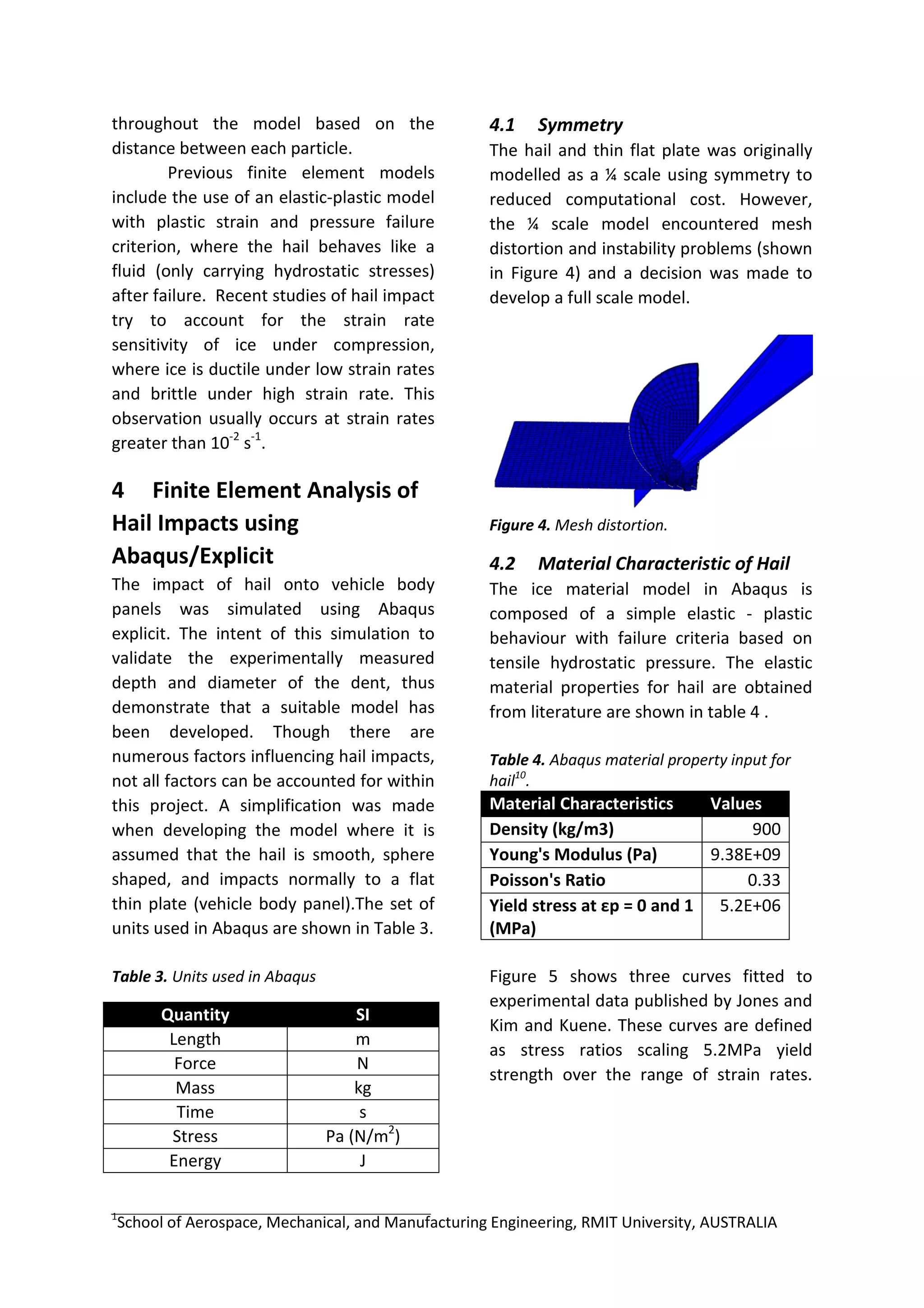 The characterisation of hail and fraudulent impacts to vehicle body ...
