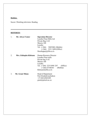 CURRICULUM VITAE - Thoala | DOC