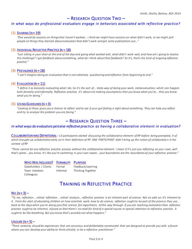 Reflective Practice, Collaboration, and Stakeholder Communication ...