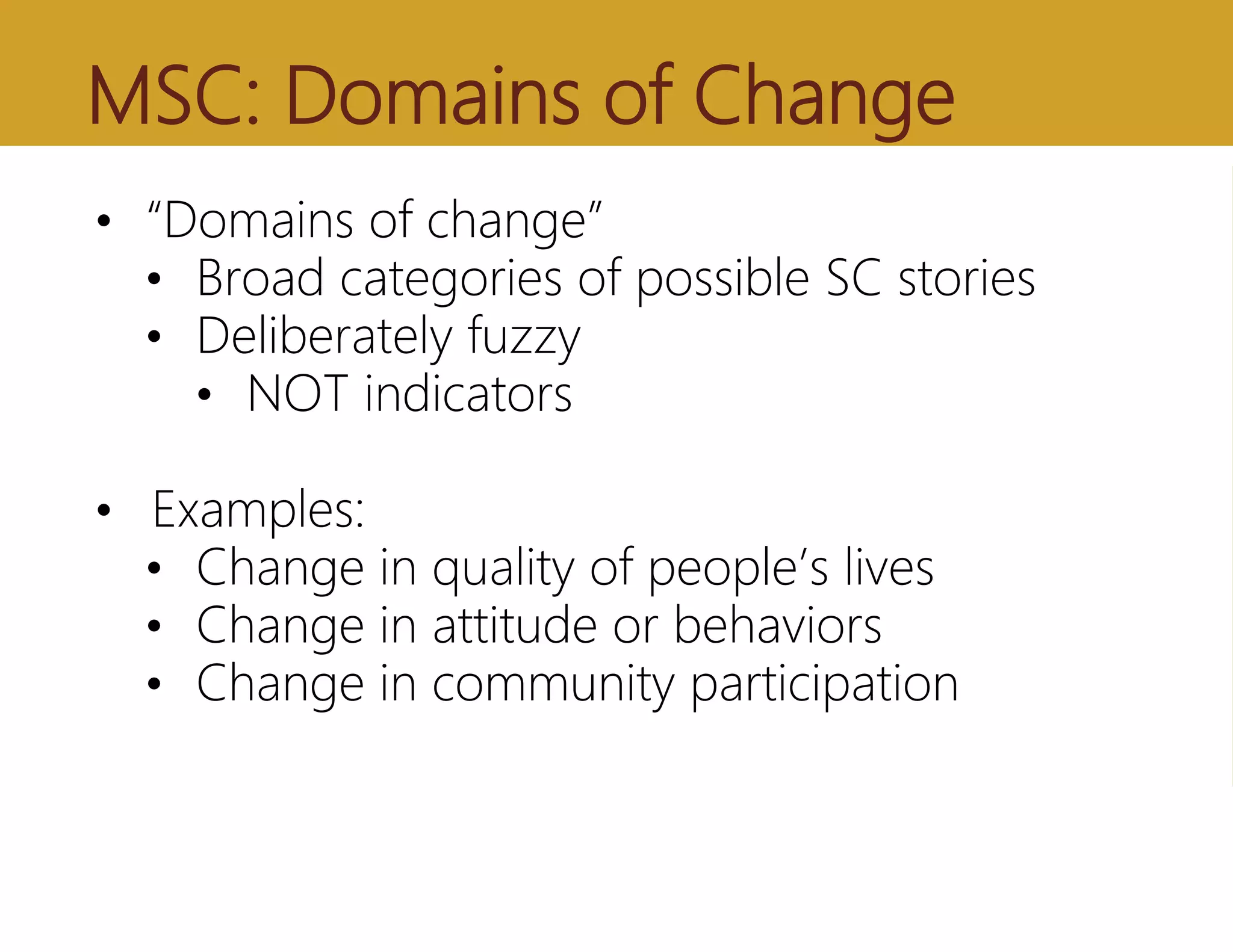 The Most Significant Change Method: Background | PPTX
