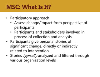 The Most Significant Change Method: Background | PPTX