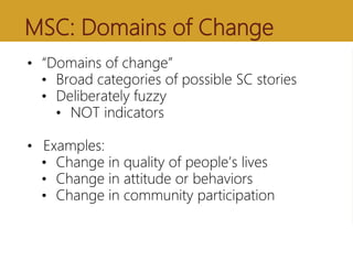 The Most Significant Change Method: Background | PPTX