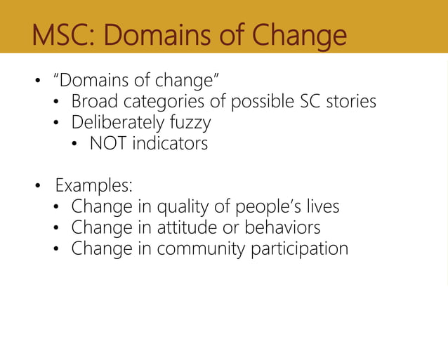 The Most Significant Change Method: Background | PPTX