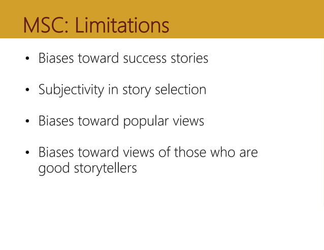 The Most Significant Change Method: Background | PPTX
