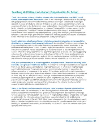 Reaching all Children with Education in Lebanon | PDF | Non-Profit ...