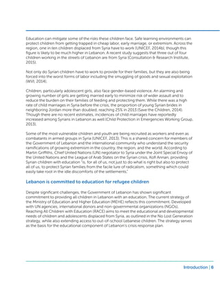 Reaching all Children with Education in Lebanon | PDF | Non-Profit ...