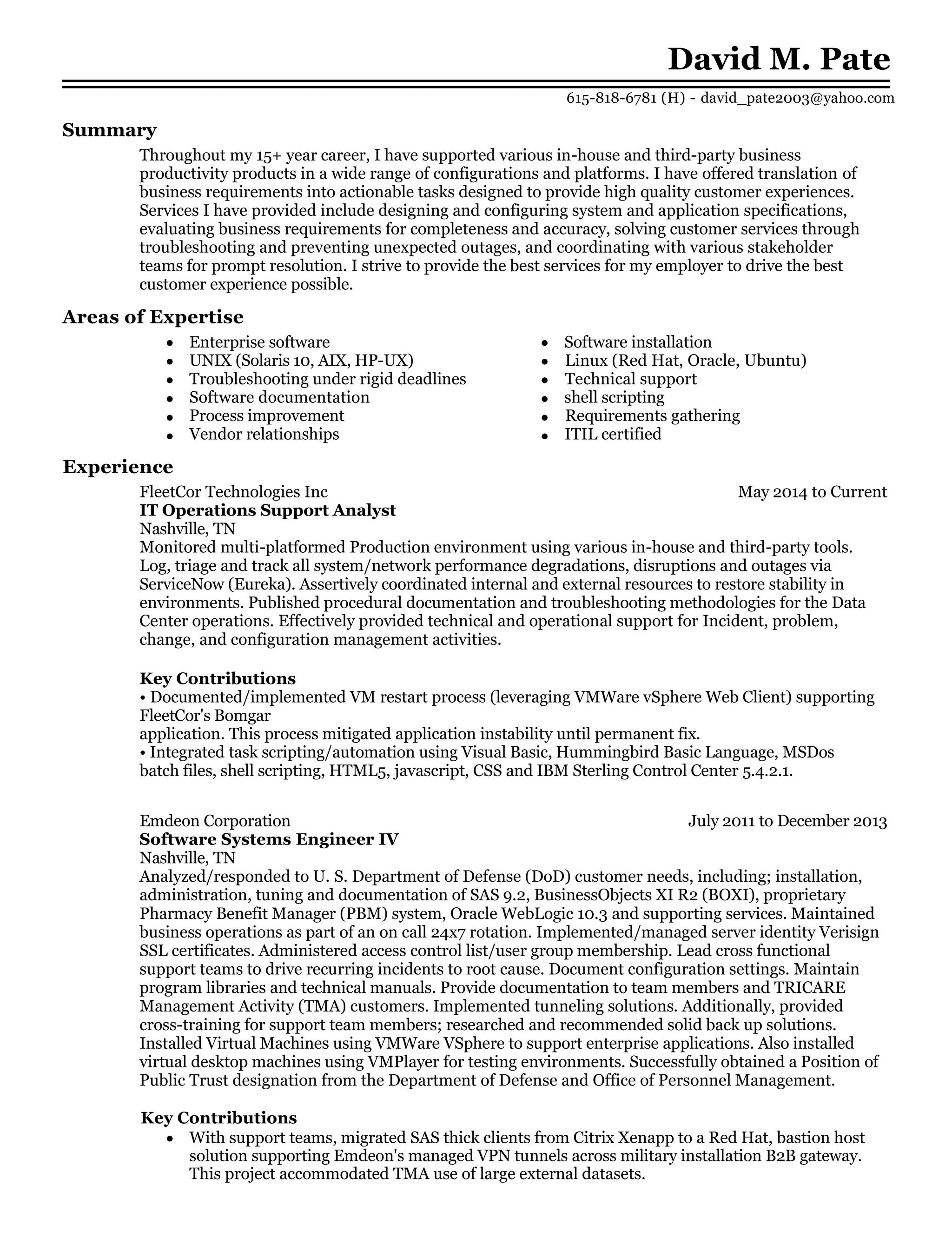 David Pate _resume_draft_final_1 | PDF