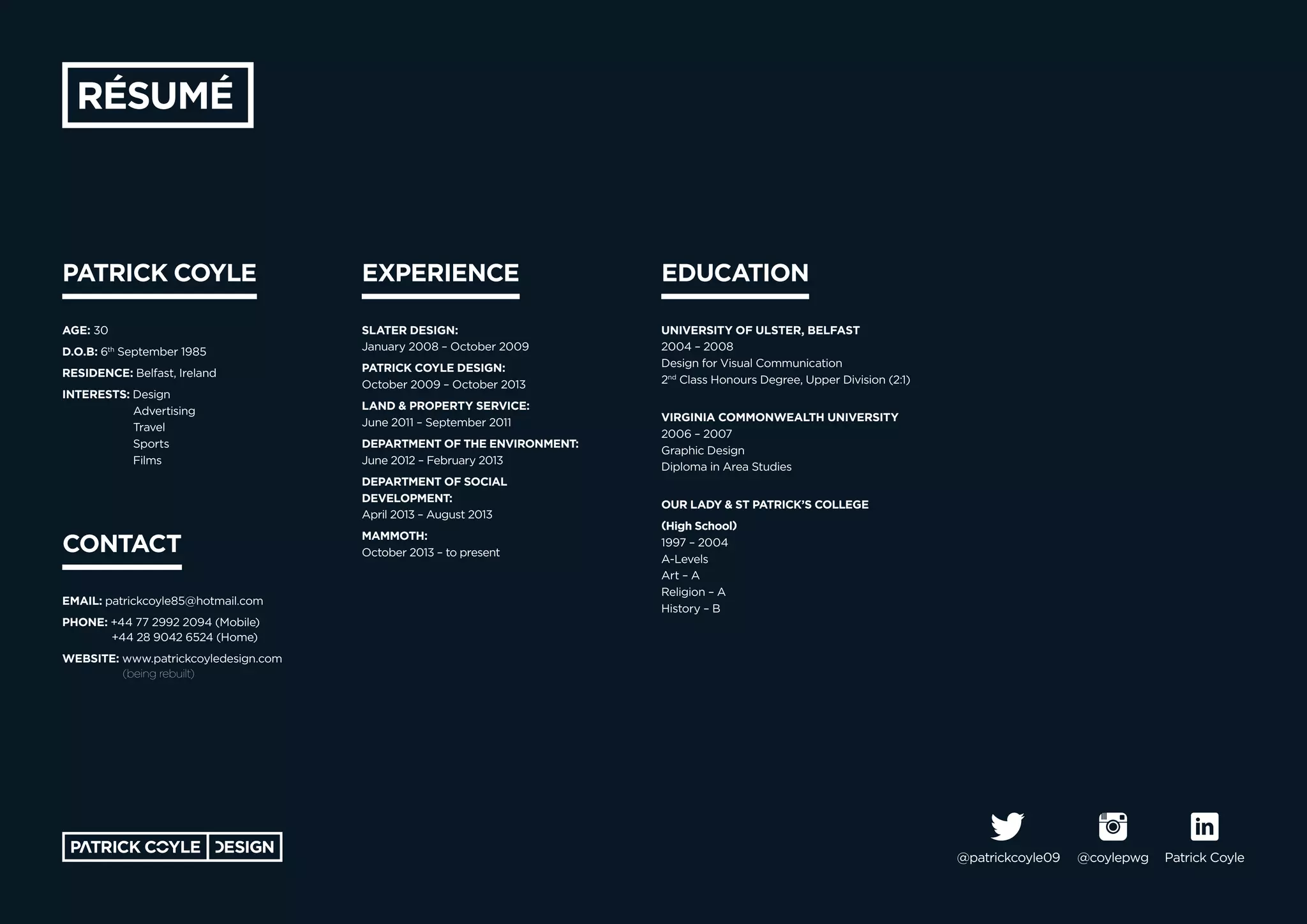 Patrick Coyle Portfolio | PDF