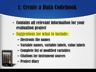 Brief Introduction to the 12 Steps of Evaluation Data Cleaning | PPT
