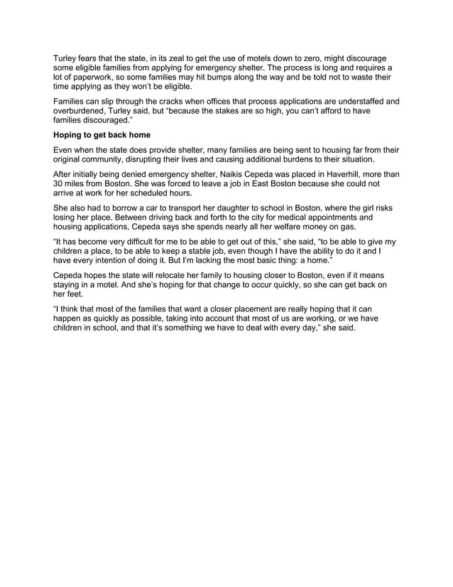 Spare Change - Homeless Family Lawsuit