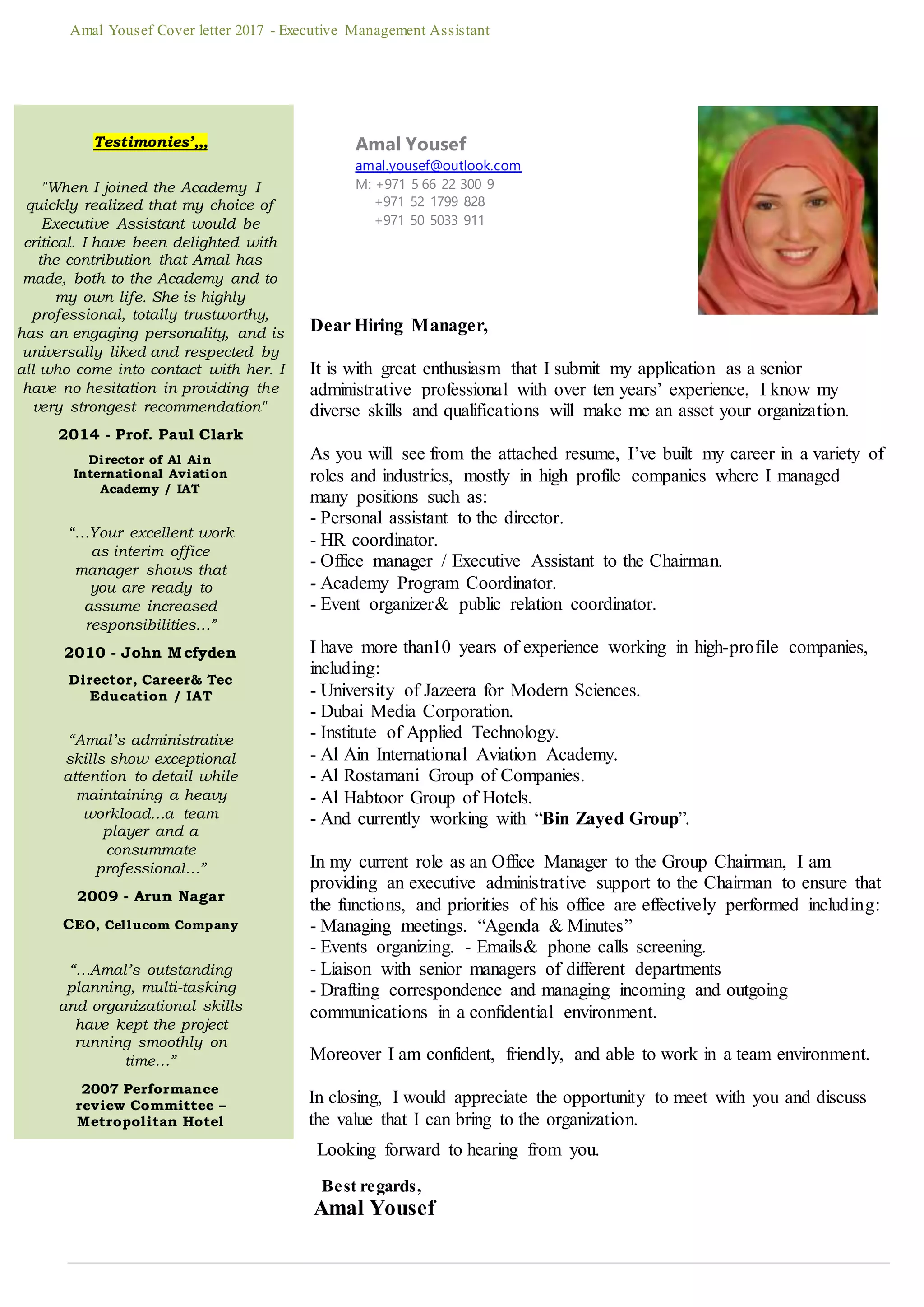 Amal Yousef Cover Letter 2017 | DOCX