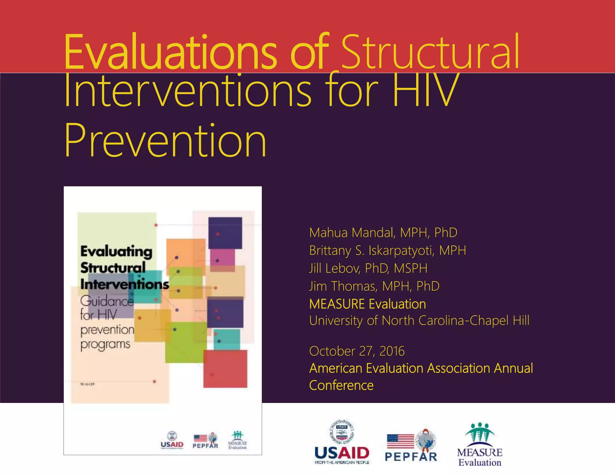 Evaluations of Structural Interventions for HIV Prevention | PPTX ...