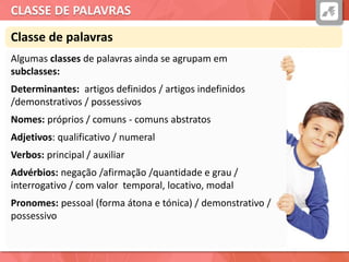 classe de palavras apresentação de português | PPTX