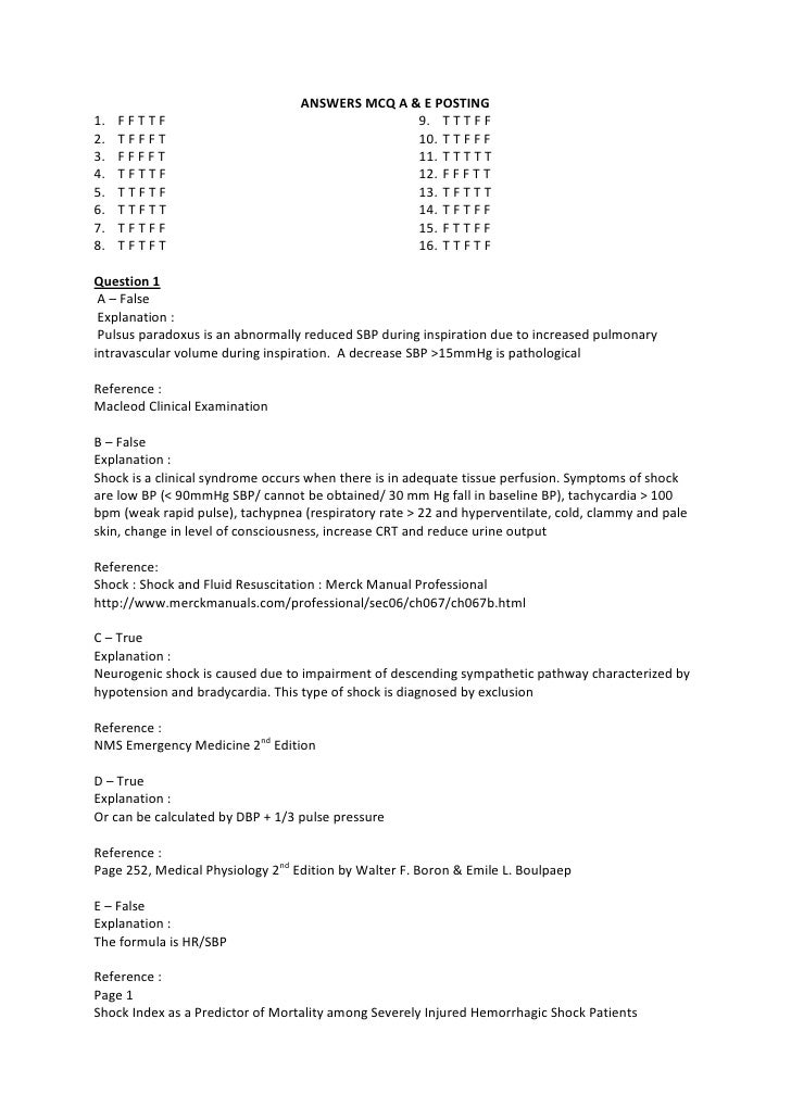Atls mcq answers - snomc