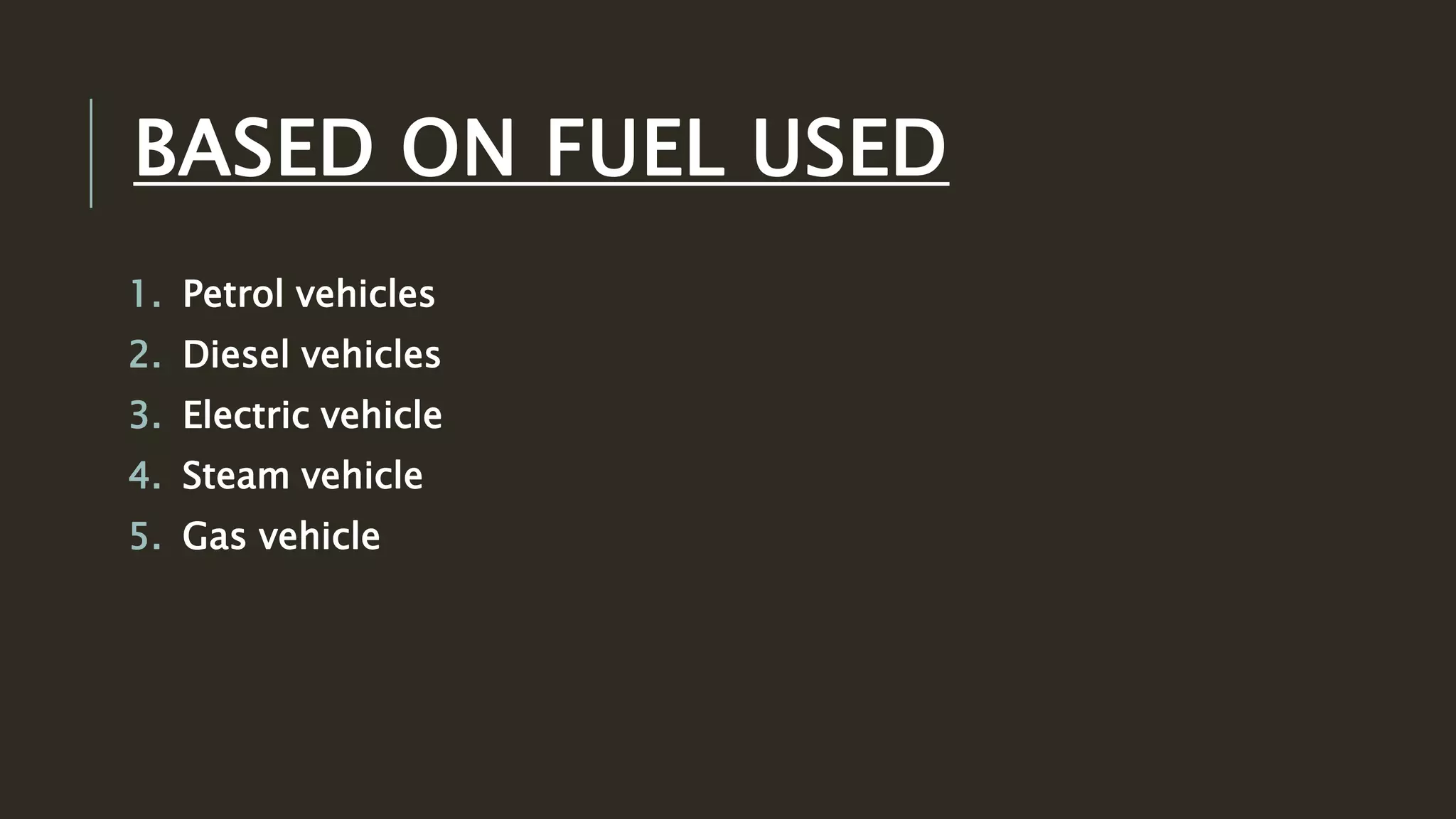 Classification of Automobiles | PPTX