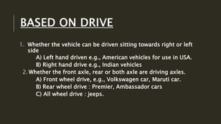 Classification of Automobiles | PPTX