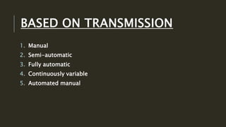 Classification of Automobiles | PPTX