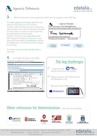 Handwritten digital signature Spain State Tax Agency | PDF