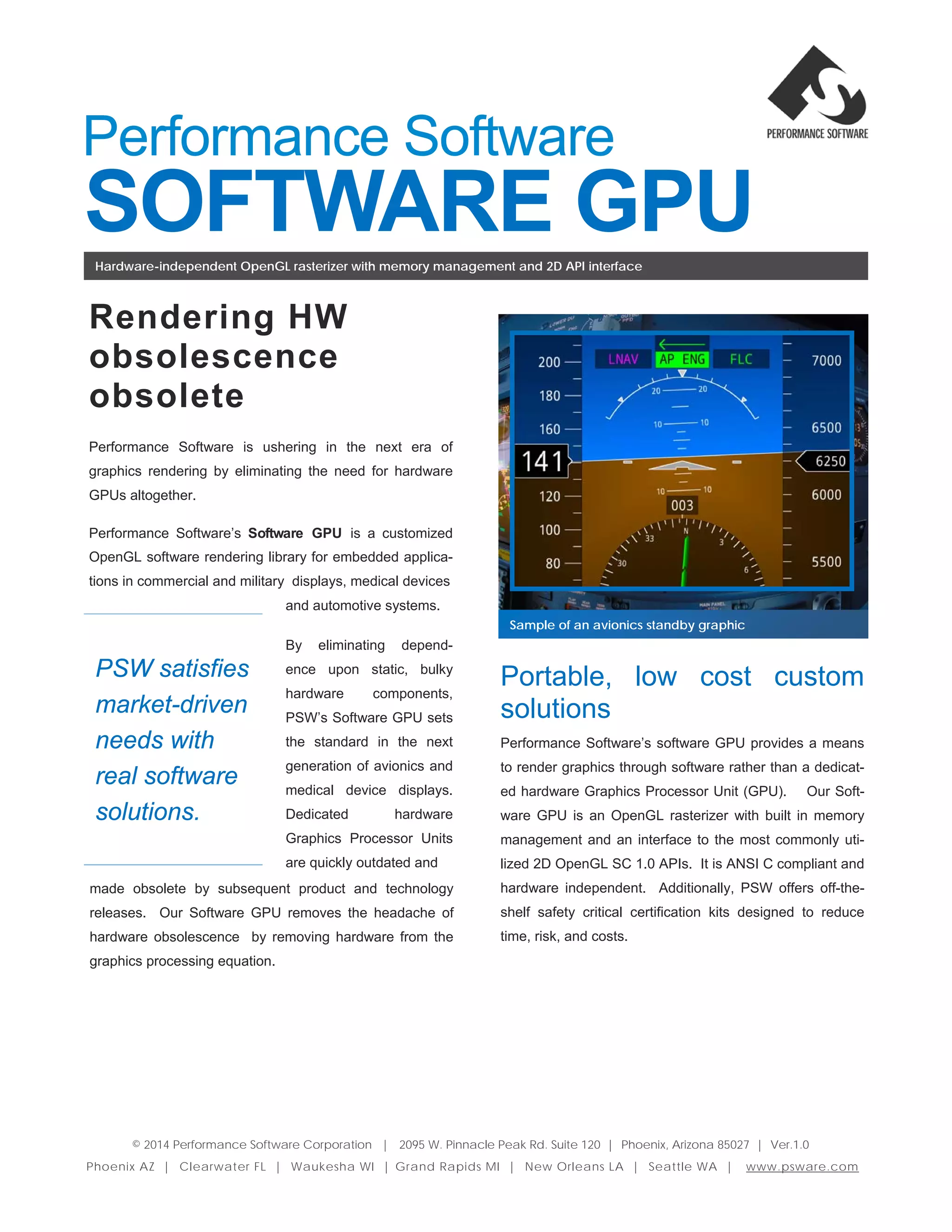 Product Spec Sheet_2_Software GPU Specification Sheet Ver1.0 | PDF