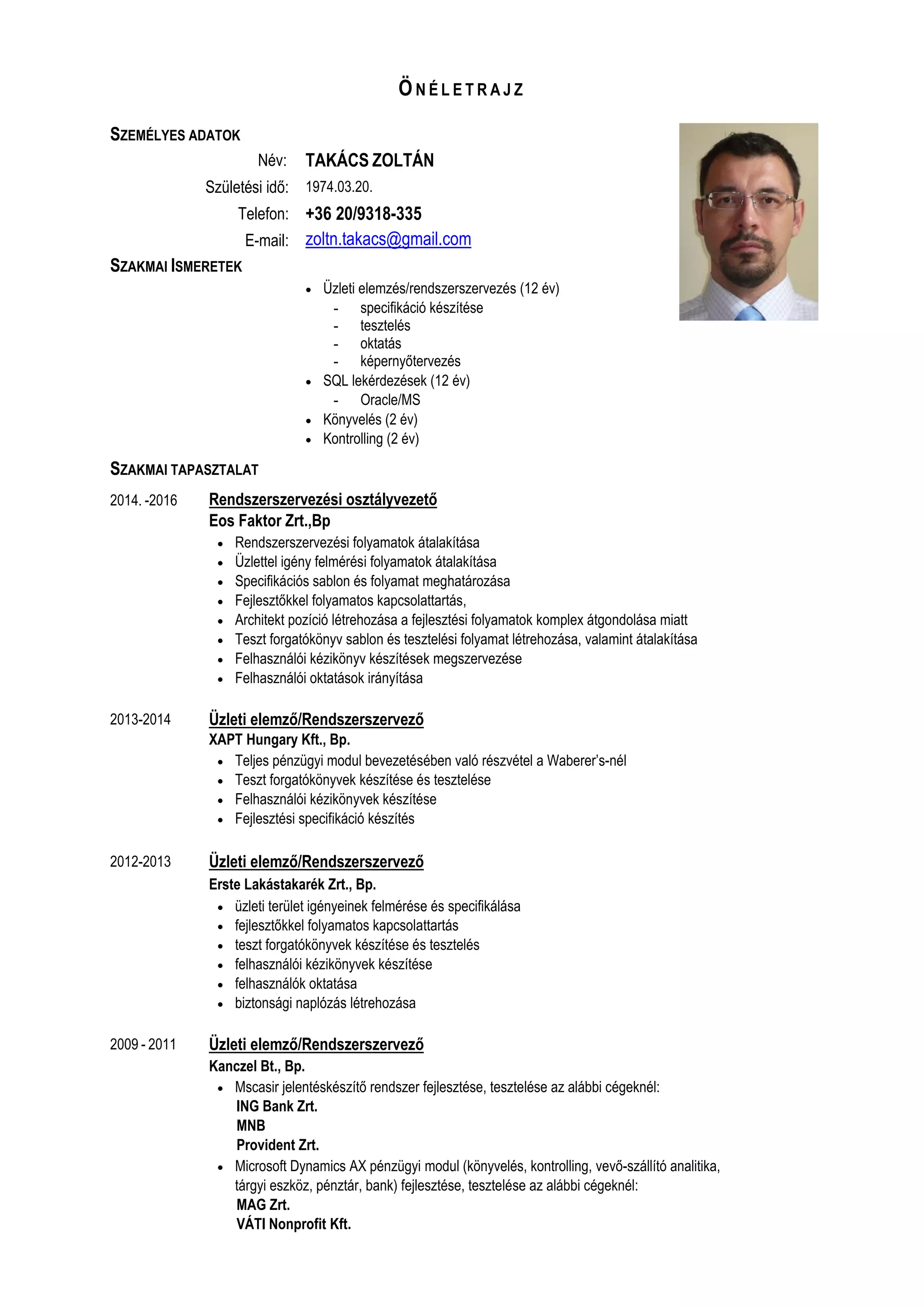 CV_Takacs Zoltan | PDF