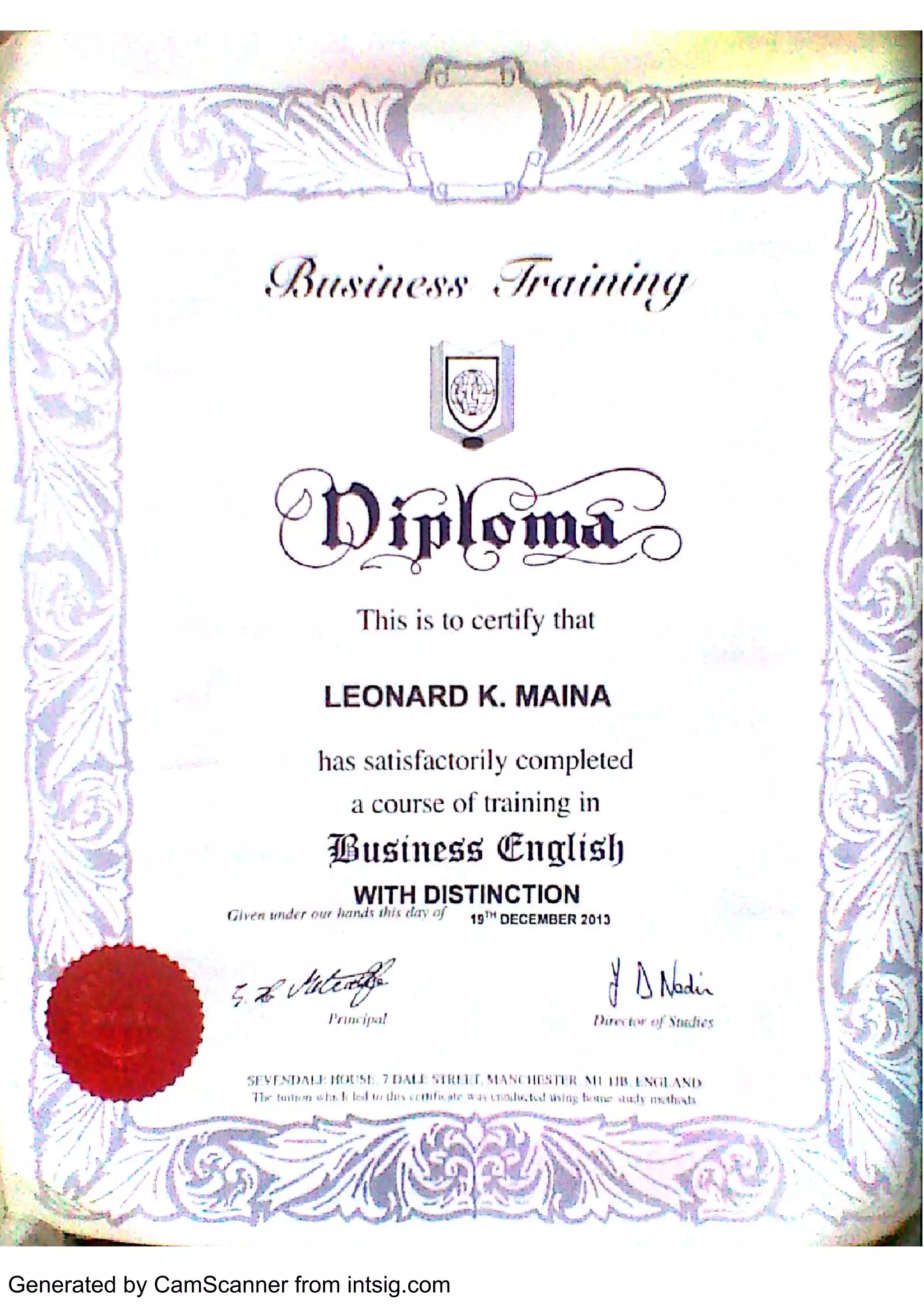 Business Training Diploma | PDF