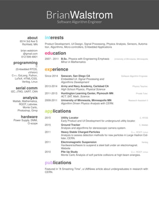 BrianWalstromResumeRev5 | PDF