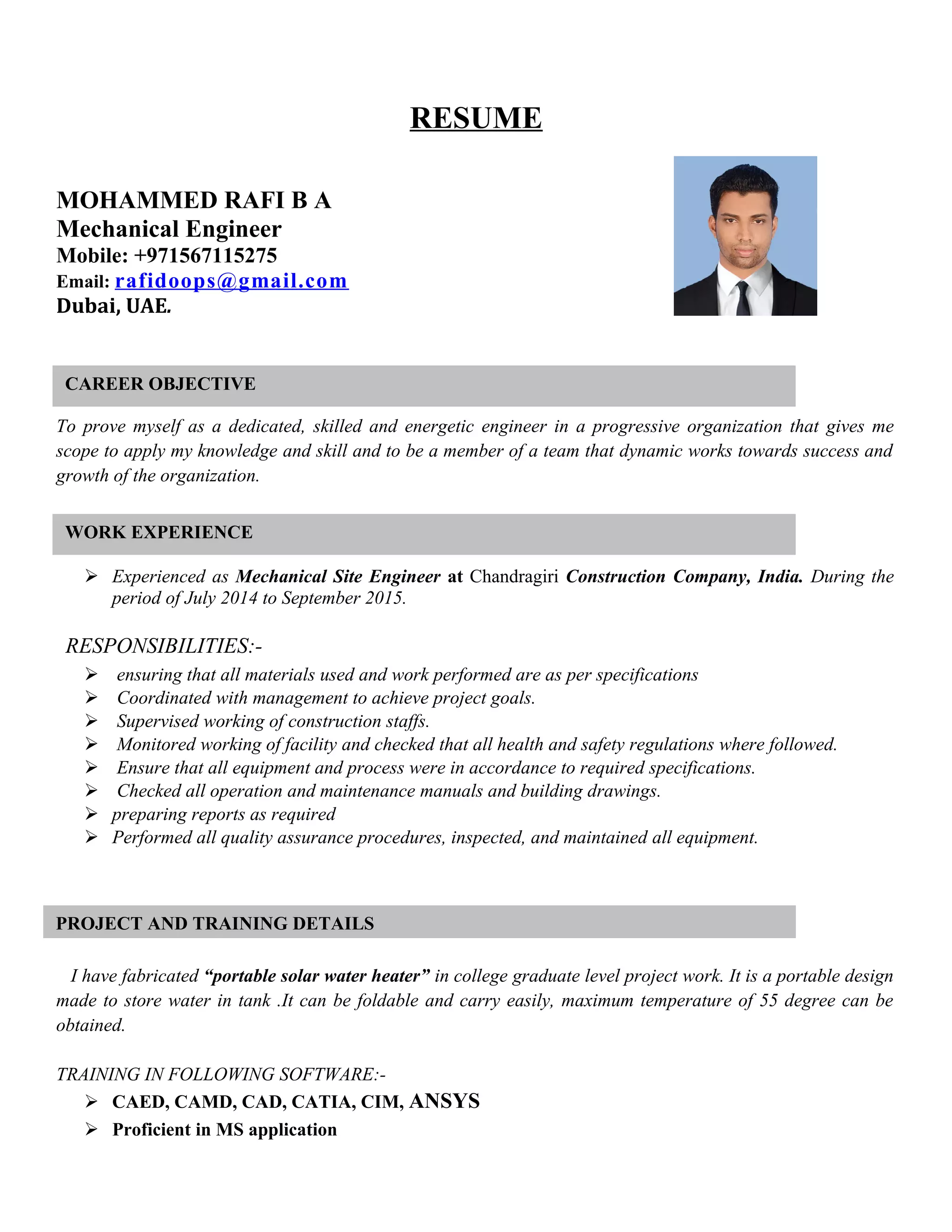 rafi dubai cv | DOC