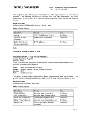 Tommy Firmansyah_CV_ver2 | PDF