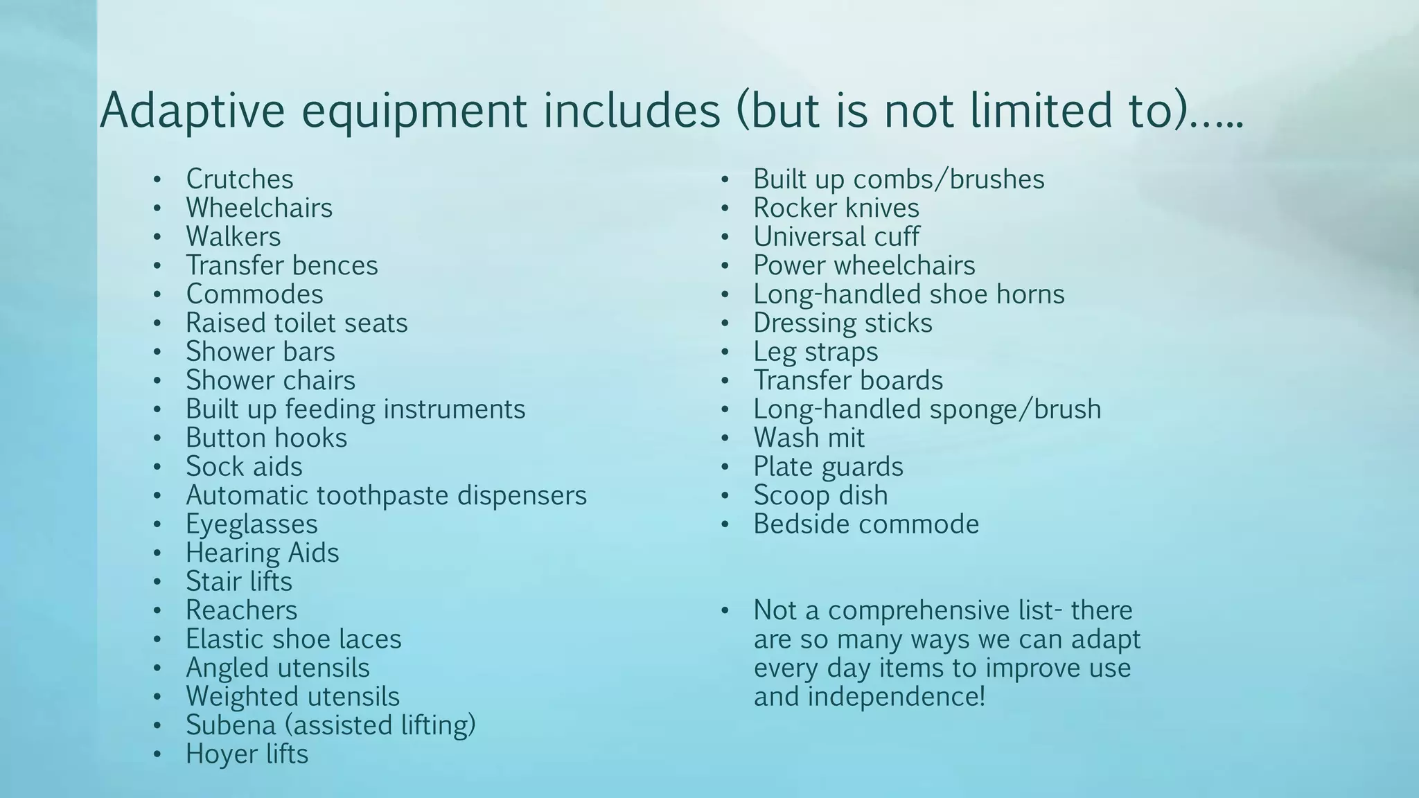 Adaptive equipment | PPTX