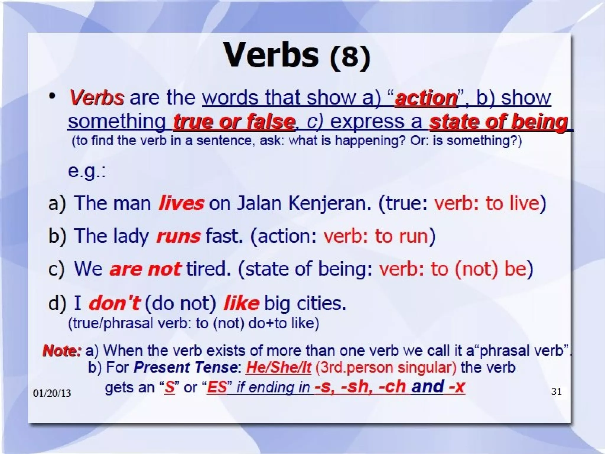 Quick Reference to English Grammar | PDF