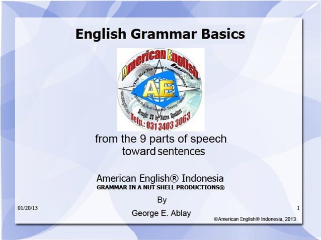 Quick Reference to English Grammar | PDF