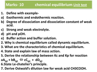 Chemistry class test | PPTX