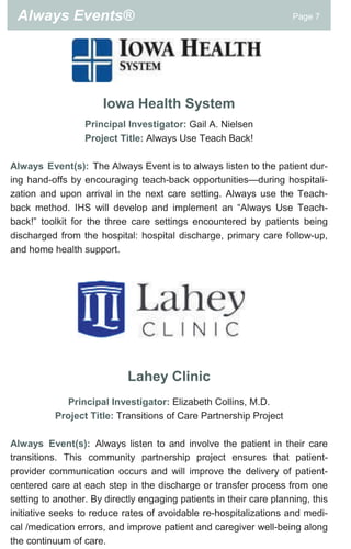 Picker Institute Always Events® Initiative | PDF