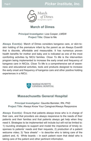 Picker Institute Always Events® Initiative | PDF