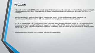 Autonomous emergency braking system (aeb) ppt.ppt