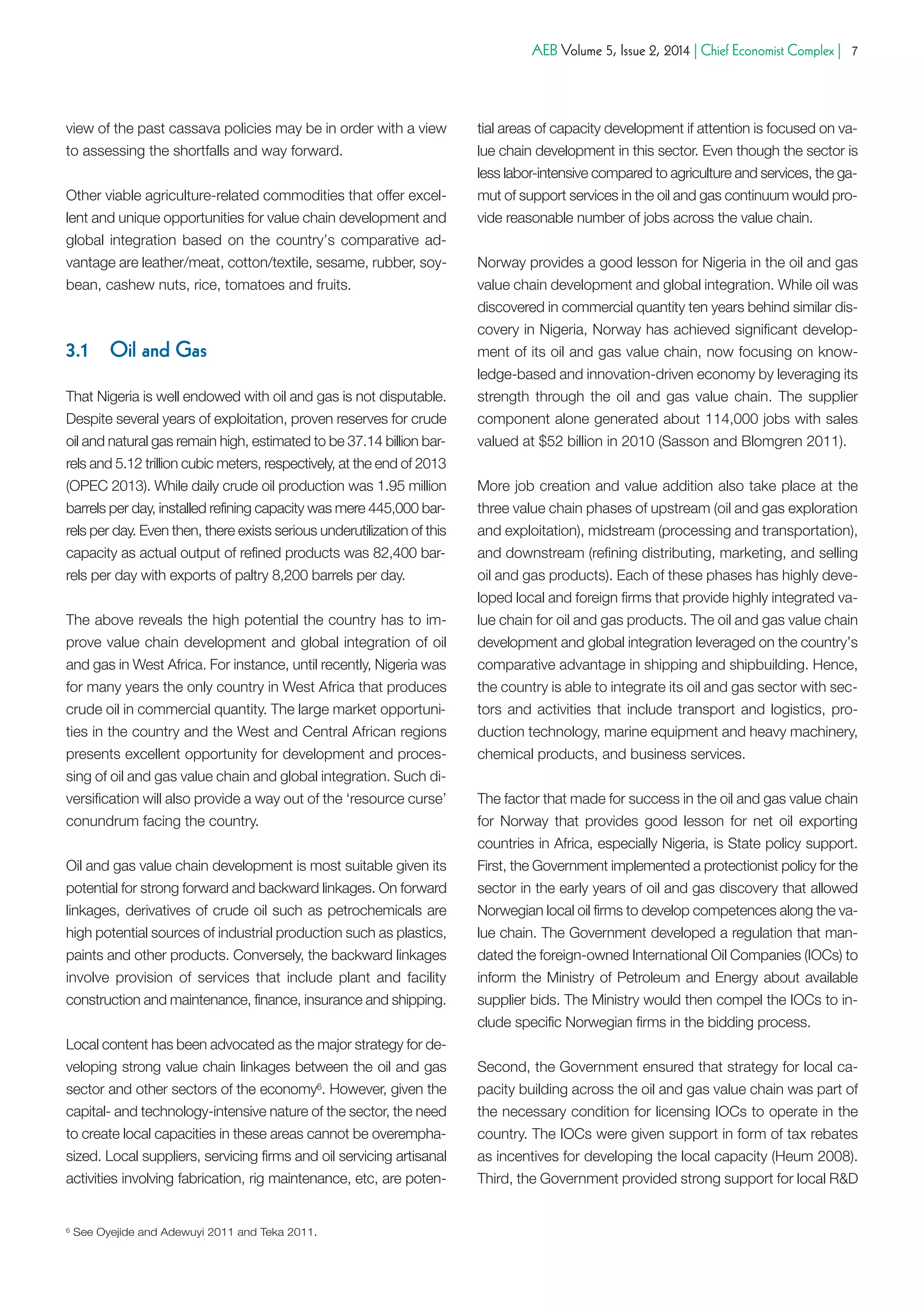 Global Value Chain Development and Structural Transformation in Nigeria | PDF