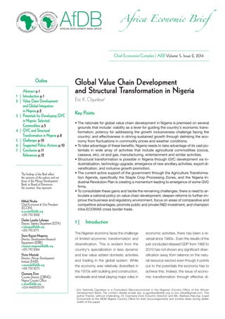 Global Value Chain Development and Structural Transformation in Nigeria ...