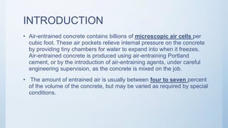 Air Entrained Concrete | PPTX