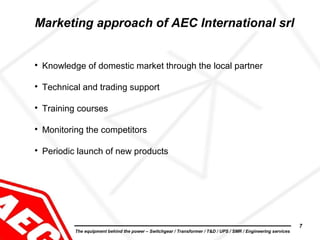 AEC WORLDWIDE GROUP PRESENTATION, INCLUDING AEC INTERNATIONAL | PPT