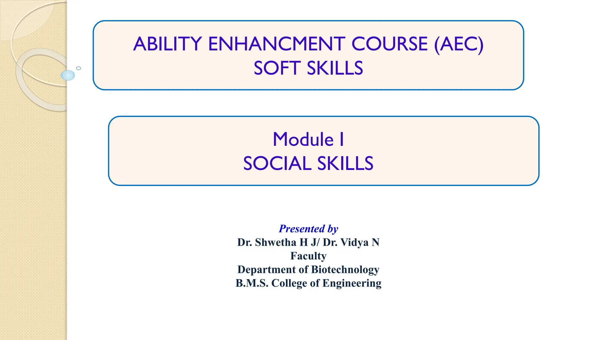 AEC-SS-Module-1.pdf is also a part of emotional skills | PDF