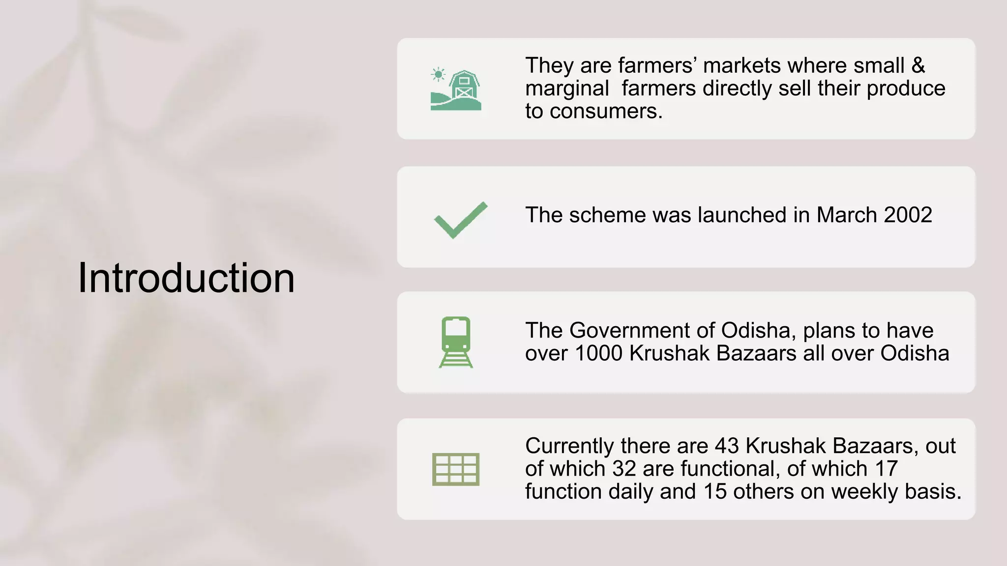 KRUSHAK BAZAARS OF ODISHA | PPTX