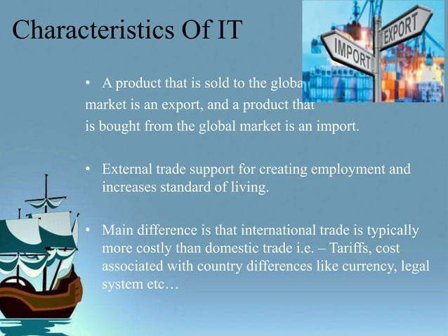 INTERNATIONAL TRADE | PPTX | Commodities | Economy
