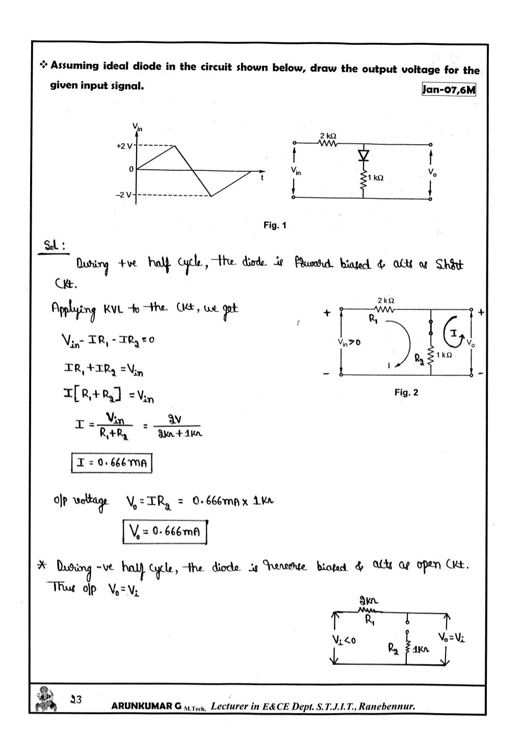 Analog Electronics Circuits Questions