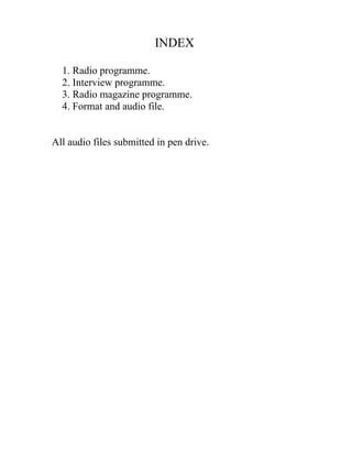 Radio programming .B SOMMYA AND MANDAR | DOC | Music | Entertainment