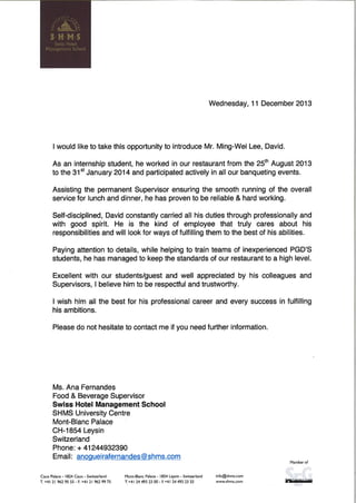 Ming-Wei Lee Recommendation Letter 2 | PDF