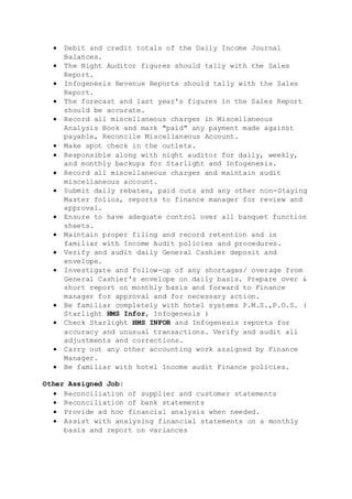 Basic Function Of Income Auditor | DOCX